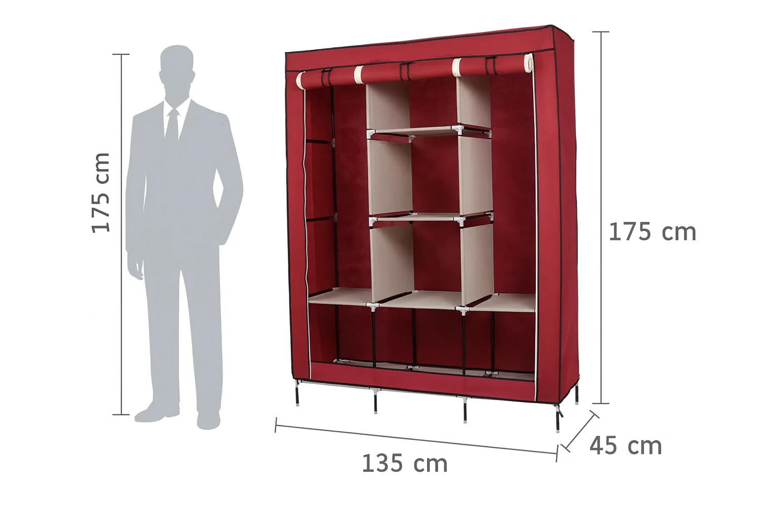 Veliki Platneni Ormar – Savršen Spoj Funkcionalnosti i Elegancije