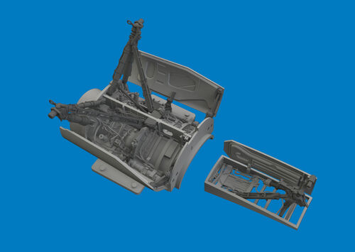 Eduard 6481188 Lockheed Martin F-16 C - Wheel Bays & Legs Heavy Weight (for Tamiya Kits / 3D-Printed)