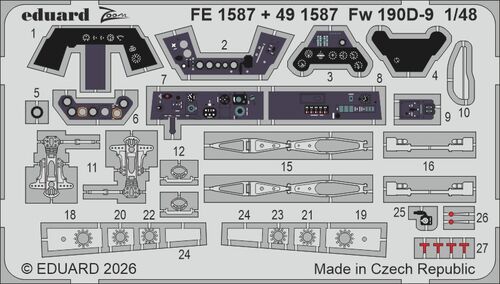 Eduard FE1587 Focke Wulf Fw-190 D-9 - Zoom Set (for MiniArt Kits)