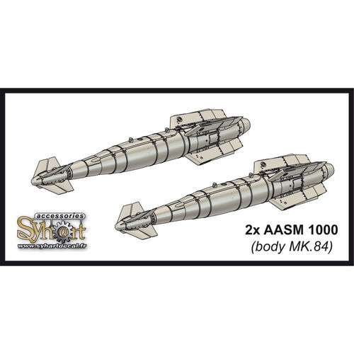 NEW! Syhart Decal AD031-72 AASM-1000 Hammer (Body Mk.84) + Decals (2 pcs / 3D-Printed)