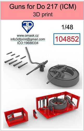 3DF 104852 Guns for ICM Do 217 J/N Kits (3D-Printed)