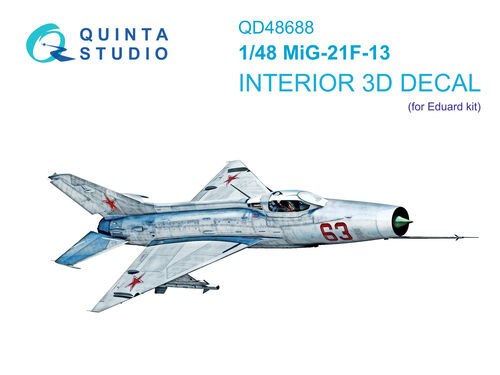 Quinta Studio QD48688 MiG-21 F-13 - 3D-Printed & Coloured Interior (for Eduard Kits)