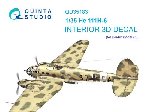 Quinta Studio QD35183 Heinkel He-111 H-6 - 3D-Printed & Coloured Interior (for Border Model Kits)