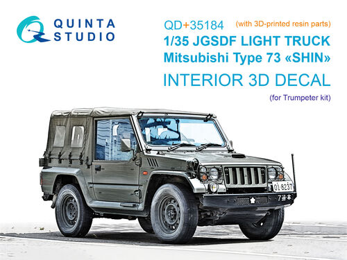 Quinta Studio QD+35184 JGSDF Light Truck Mitsubishi Type 73 Shin - 3D-Printed & Coloured Interior with 3D-printed Parts (for Trumpeter Kits)