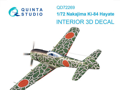 NEW! Quinta Studio QD72269 Nakajima Ki-84 - 3D-Printed & Coloured Interior (for Arma Hobby Kits)