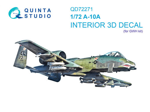 NEW! Quinta Studio QD72271 Fairchild A-10 A Thunderbolt II - 3D-Printed & Coloured Interior (for GWH Kits)