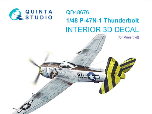 NEW! Quinta Studio QD48676 Republic P-47 N-1 Thunderbolt - 3D-Printed & Coloured Interior (for MiniArt Kits)