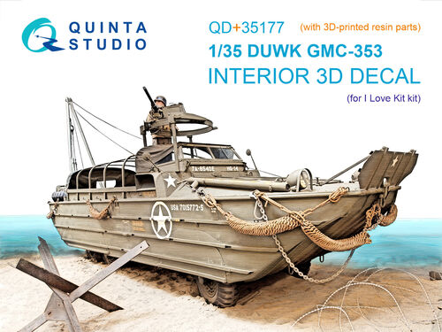 Quinta Studio QD+35177 GMC DUKW-353 - 3D-Printed & Coloured Interior with 3D-printed Parts (for I Love Kit Kits)