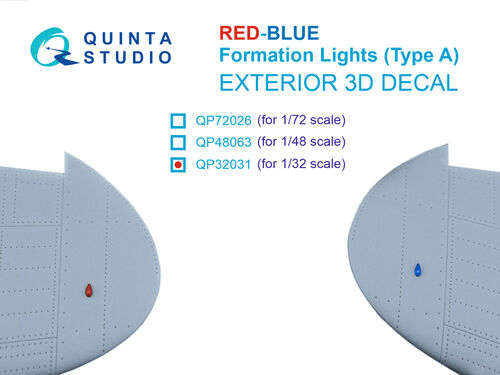 NEW! Quinta Studio QP32031 Red-Blue Formation Lights - Type A (for All Kits)