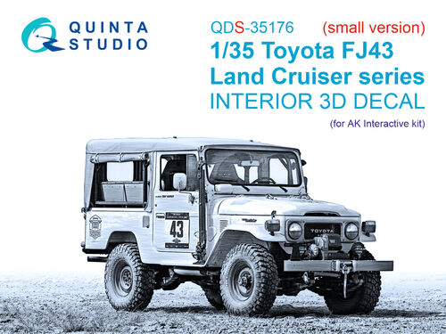 NEW! Quinta Studio QDS35176 Toyota FJ43 Land Cruiser Series - 3D-Printed & Coloured Interior (Small Version / for AK Interactive Kits)