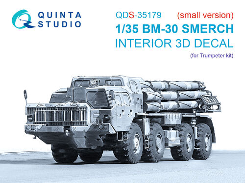 NEW! Quinta Studio QDS35179 BM-30 Smerch - 3D-Printed & Coloured Interior (Small Version / for Trumpeter Kits)