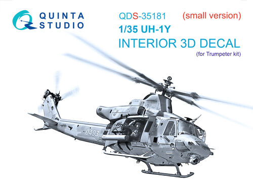 Quinta Studio QDS35181 Bell UH-1 Y Venom - 3D-Printed & Coloured Interior (Small Version / for Trumpeter Kits)