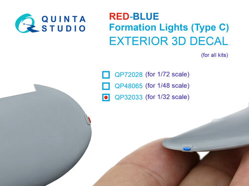 NEW! Quinta Studio QP32033 Red-Blue Formation Lights - Type C (for All Kits)