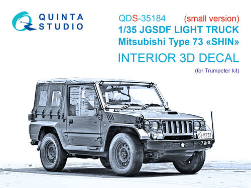 Quinta Studio QDS35184 JGSDF Light truck Mitsubishi Type 73 Shin - 3D-Printed & Coloured Interior (Small Version / for Trumpeter Kits)
