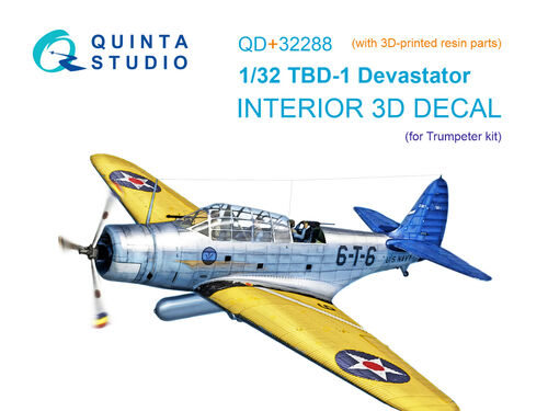 Quinta Studio QD+32288 Douglas TBD-1 Devastator - 3D-Printed & Coloured Interior with 3D-printed Parts (for Trumpeter Kits)