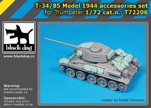 NEW! Black Dog T72206 T-34/85 Model 1944 - Accessories Set (for Trumpeer Kits)