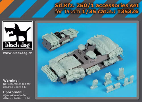 Black Dog T35326 Sd.Kfz. 250/1 - Accessories Set (for Takom Kits)