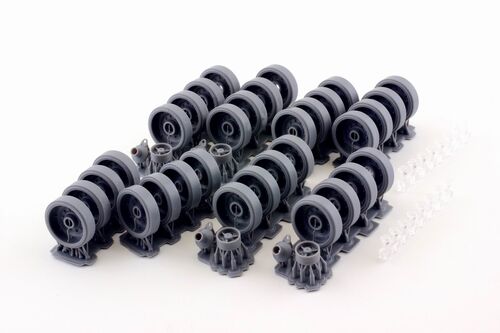 NEW! Orange Hobby G35-245-98 M1A2 Abrams - Tank Road Wheel Upgrade Set (for Tamiya 35269 Kit / 3D-Printed)