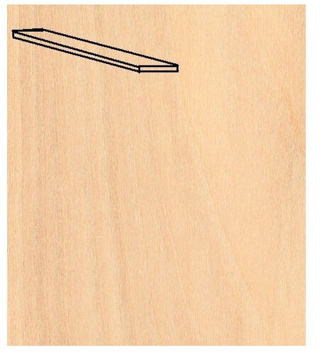 NEW! Artesania Latina 91068 Basswood Veneers 0,6 x 8 x 1000 mm (20 pcs)