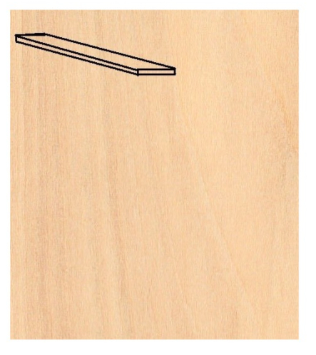 NEW! Artesania Latina 91064 Basswood Veneers 0,6 x 4 x 1000 mm (25 pcs)