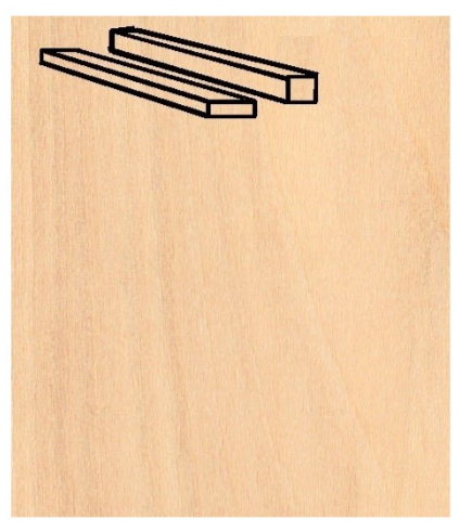 NEW! Artesania Latina 91144 Birch Strips 4 x 4 x 600 mm (10 pcs)