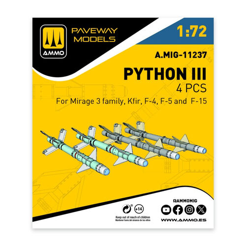 AMMO of Mig Jimenez 11237 Python III (4 pcs / 3D-Printed)