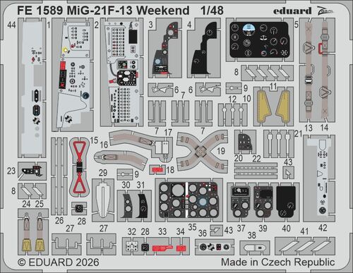 Eduard FE1589 MiG-21 F-13 - Zoom Set (for Eduard Weekend Edition Kit)