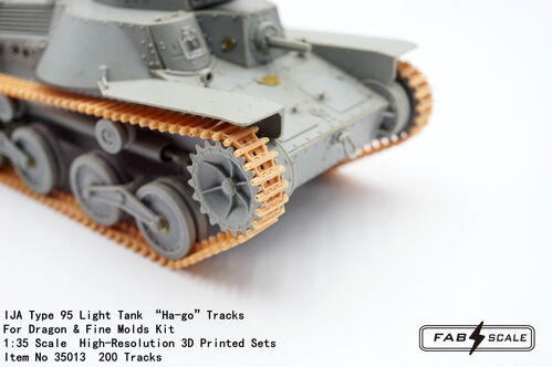 NEW! Fab Scale Fa35013 Type 95 IJA 'Ha-Go' Light Tank - 3D-Printed Tracks Set (for Dragon and Fine Molds Kits)