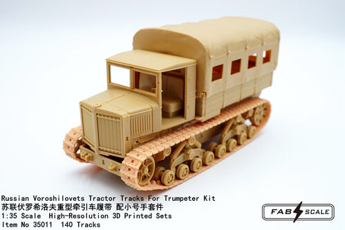 Fab Scale Fa35011 Russian Voroshilovets Tractor Tracks (for Trumpeter Kits / 3D-Printed)