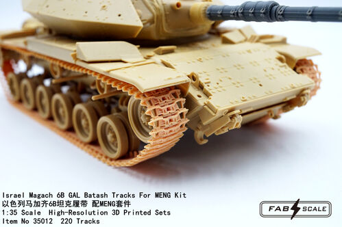 Fab Scale Fa35012 Magach 6B Gal Batash Israeli MBT Tracks (for Meng Model Kits / 3D-Printed)