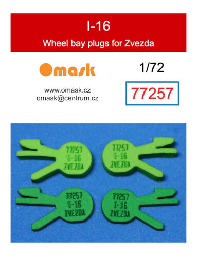 NEW! Omask 77257 Polikarpov I-16 Type 5 - Wheel Bay Plugs (for Zvezda Kits)