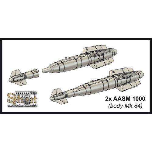 NEW! Syhart Decal AD031-48 AASM-1000 Hammer (Body Mk.84) + Decals (2 pcs / 3D-Printed)