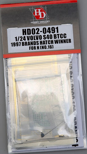 Hobby design HD02-0491 Volvo S40 BTCC - 1997 Brands Hatch Winner (for NuNu Kits)