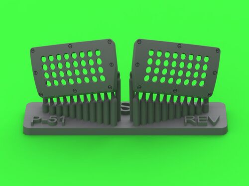 Master AM-32-139 P-51 Mustang - carburator air filter cover - standard holed type (for Revell)