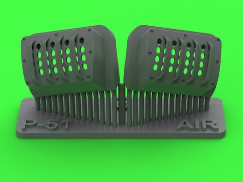 Master AM-48-190 P-51 Mustang - carburator air filter cover - RAF louvred type - version A (for Airfix)