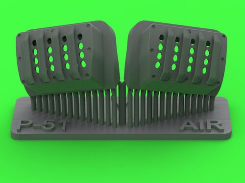 Master AM-48-191 P-51 Mustang - carburator air filter cover - RAF louvred type - version B (for Airfix)