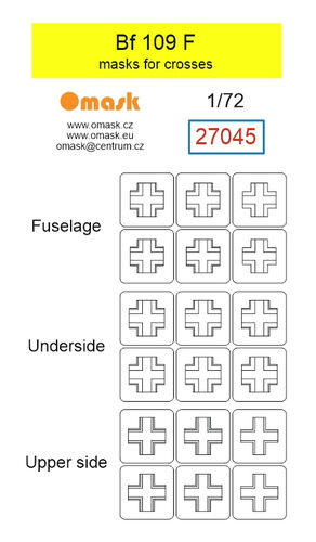 Omask 27045 Messerschmitt Bf-109 F - Masks for Crosses