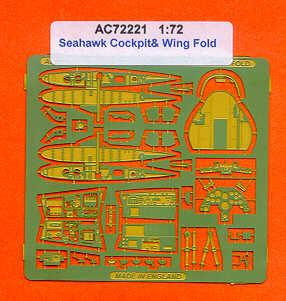 Airwaves C72221 Hawker Sea Hawk cockpit and wingfold (designed to be used with MPM kits)