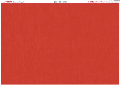 Aviattic ATT32244 Jasta 30 Orange - paint on linen (clear decal paper)