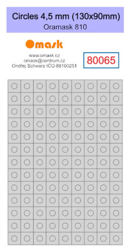 Omask 80065 Circles 4,5 mm (130 x 90 mm) Oramask Foil