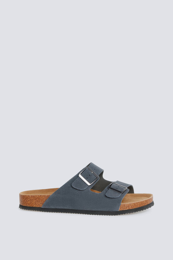 Leder-Sandalen mit doppelter Schnalle