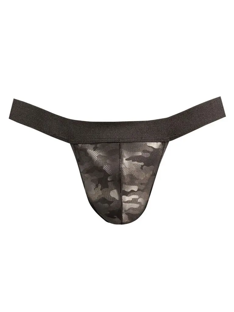 Muške sexy gaće Electro Jock Strap, Sivo-crne