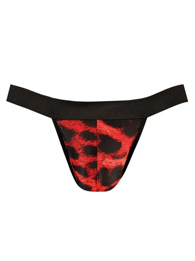 Muške sexy tange Savage Jock Strap, Crno-crvene