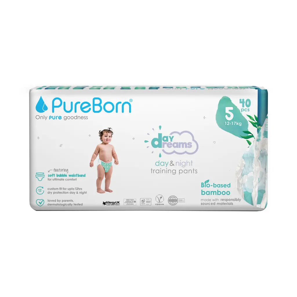 PureBorn Pelene gačice Daydreams 5, 12-17 kg, 40 komada