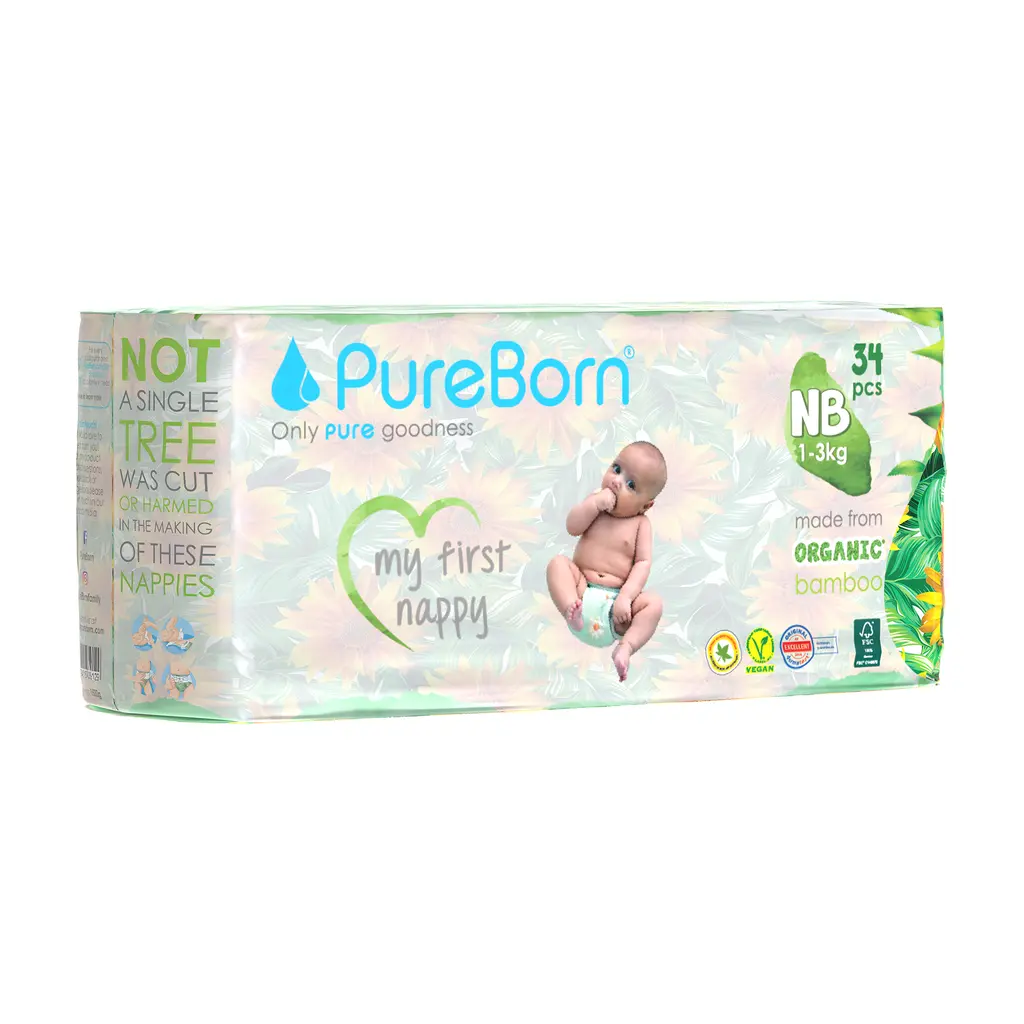PureBorn Pelene NB, 1-3 kg, 34 komada