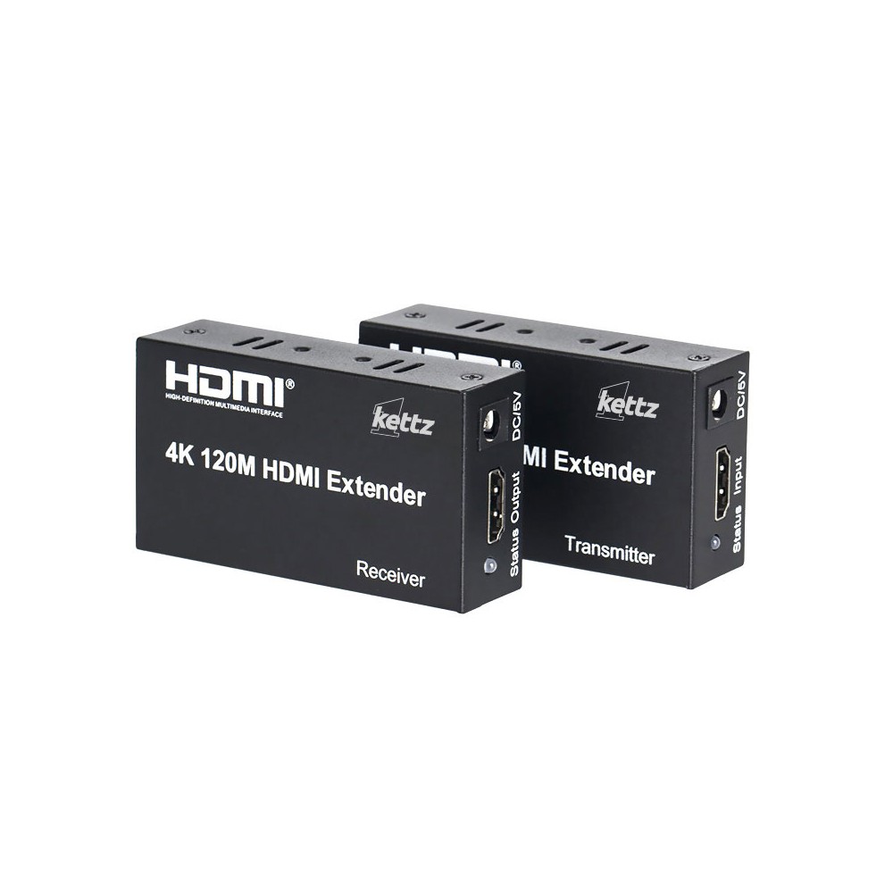 HDMI Extender 4k 30hz 120m, 2 adaptera