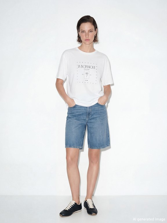 LCW Vision Paris Štampana Oversize Ženska Majica