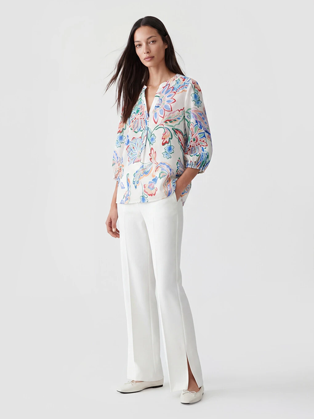 LCW EVERYDAY Bluza Sa Okovratnikom I Uzorkom