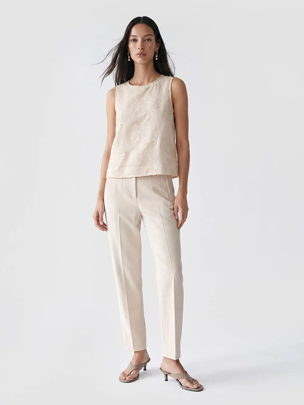 LCWAIKIKI Classic Bluza Sa Okruglim Izrezom I Vezom
