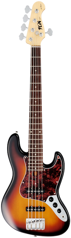 FGN Fujigen NJB100RALV Neo Classic Jazz Bass 5-string 3 Tone Sunburst 5-žičana bas gitara